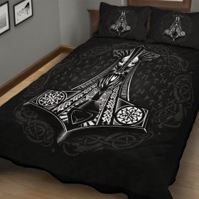 Viking Quilt Set Thor's Hammer Mjolnir
